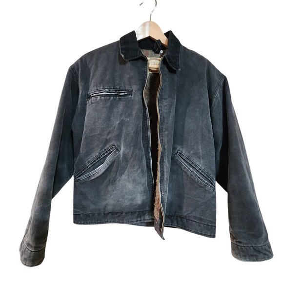 Pella | Jackets & Coats | Vintage Pella Black Canvas Work Jacket With ...